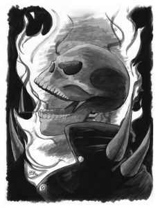 The Rocketpig Studio » Ghost Rider Ink Wash